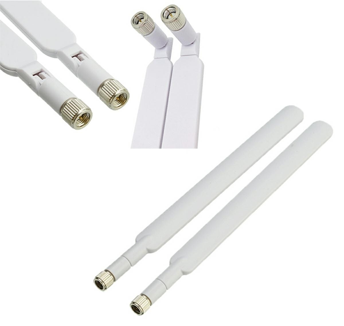 AK115B 2 x ANTENA ROUTER LTE SMA BIAŁA - BensonsTrade